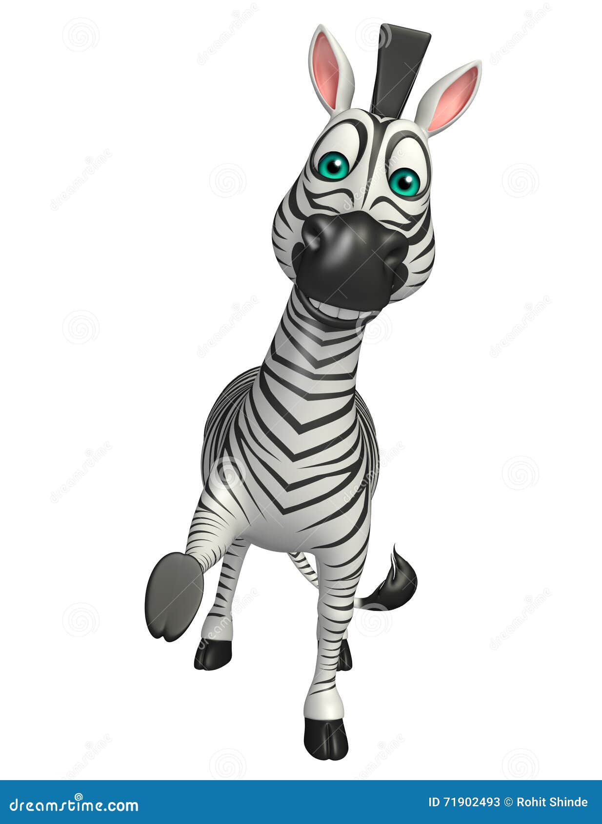Fun Zebra Cartoon Character Stock Illustration - Illustration of ...