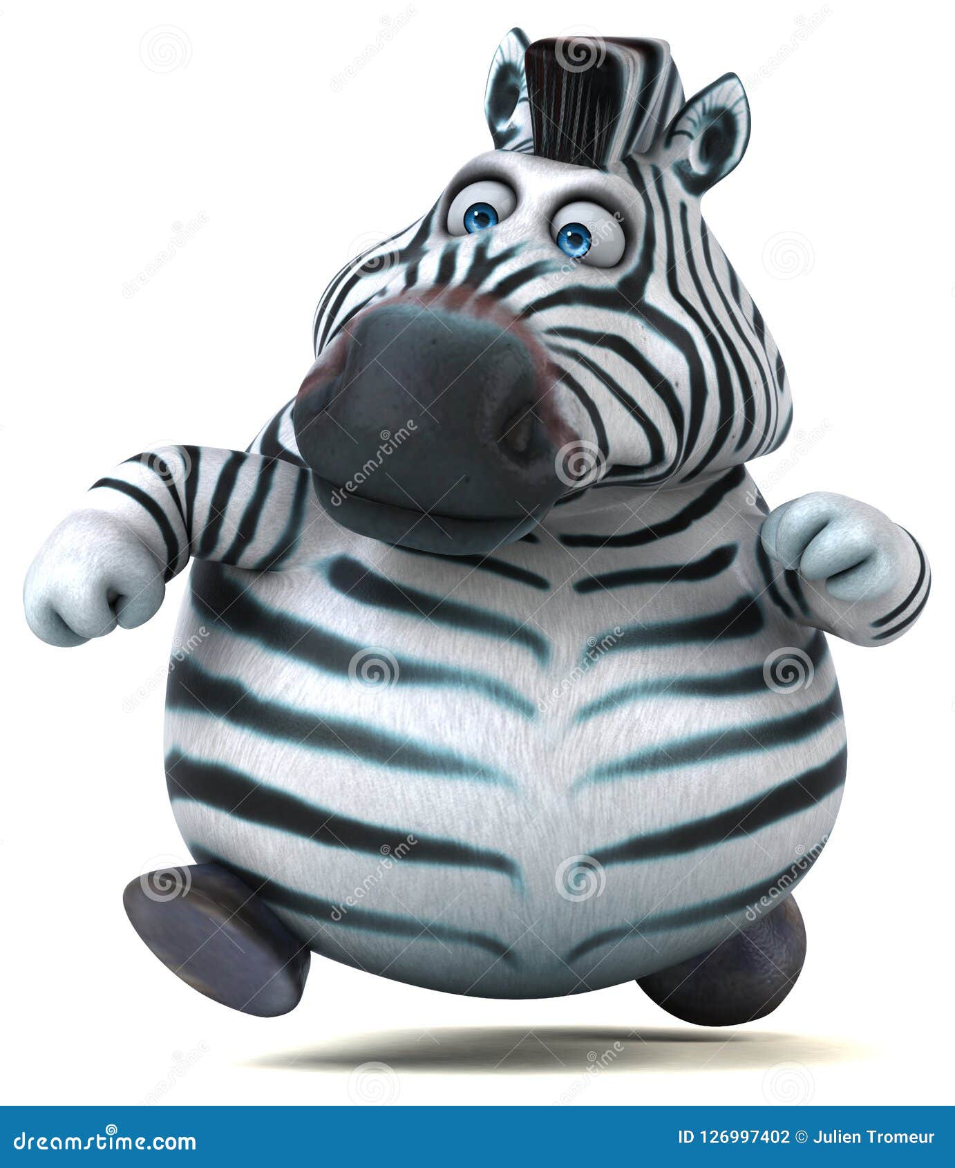 Fun Zebra - 3D Illustration Stock Illustration - Illustration of animal ...