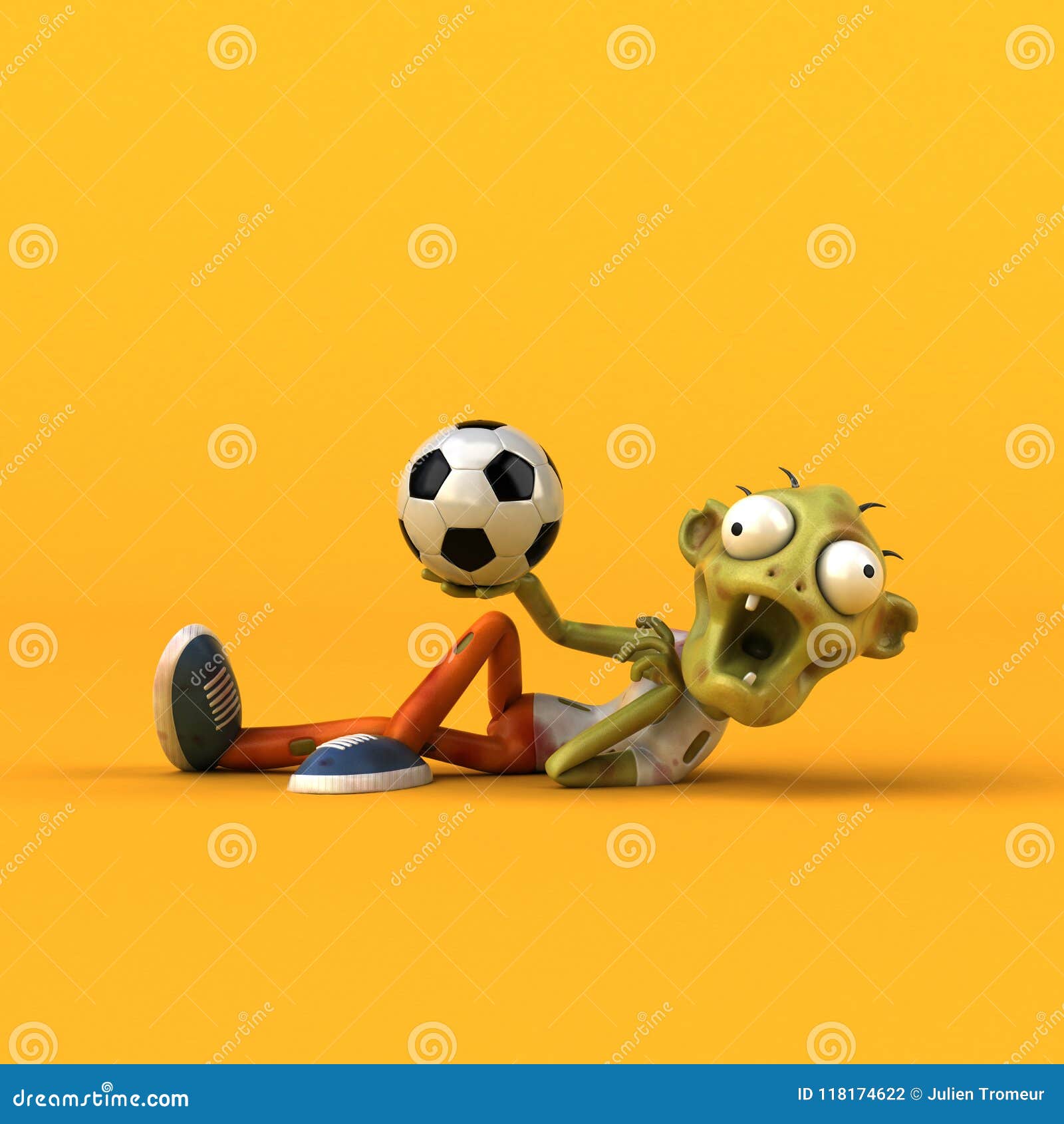 Fun Zombie - 3D Illustration Stock Illustration - Illustration of ...