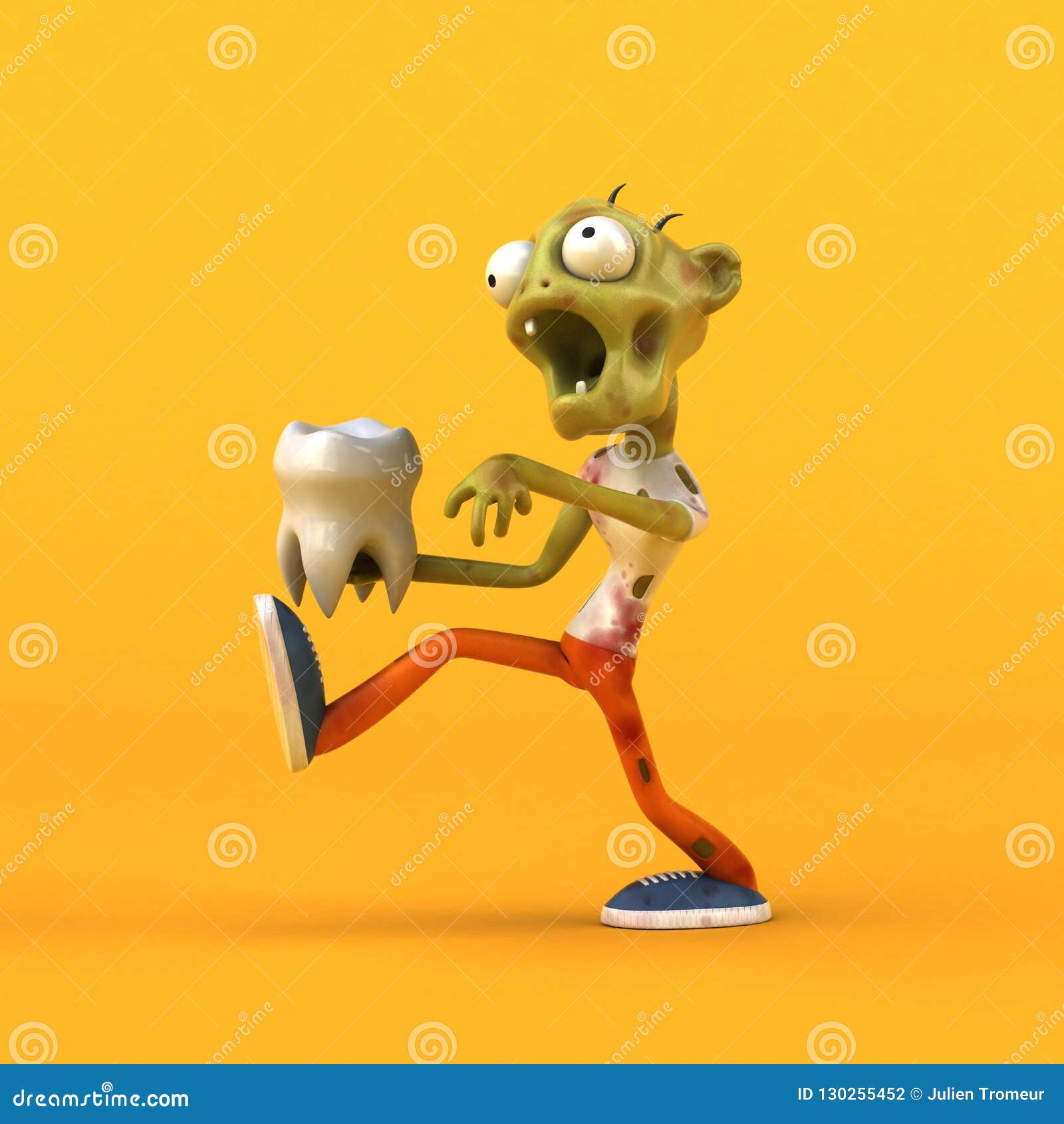 Fun Zombie - 3D Illustration Stock Illustration - Illustration of ...