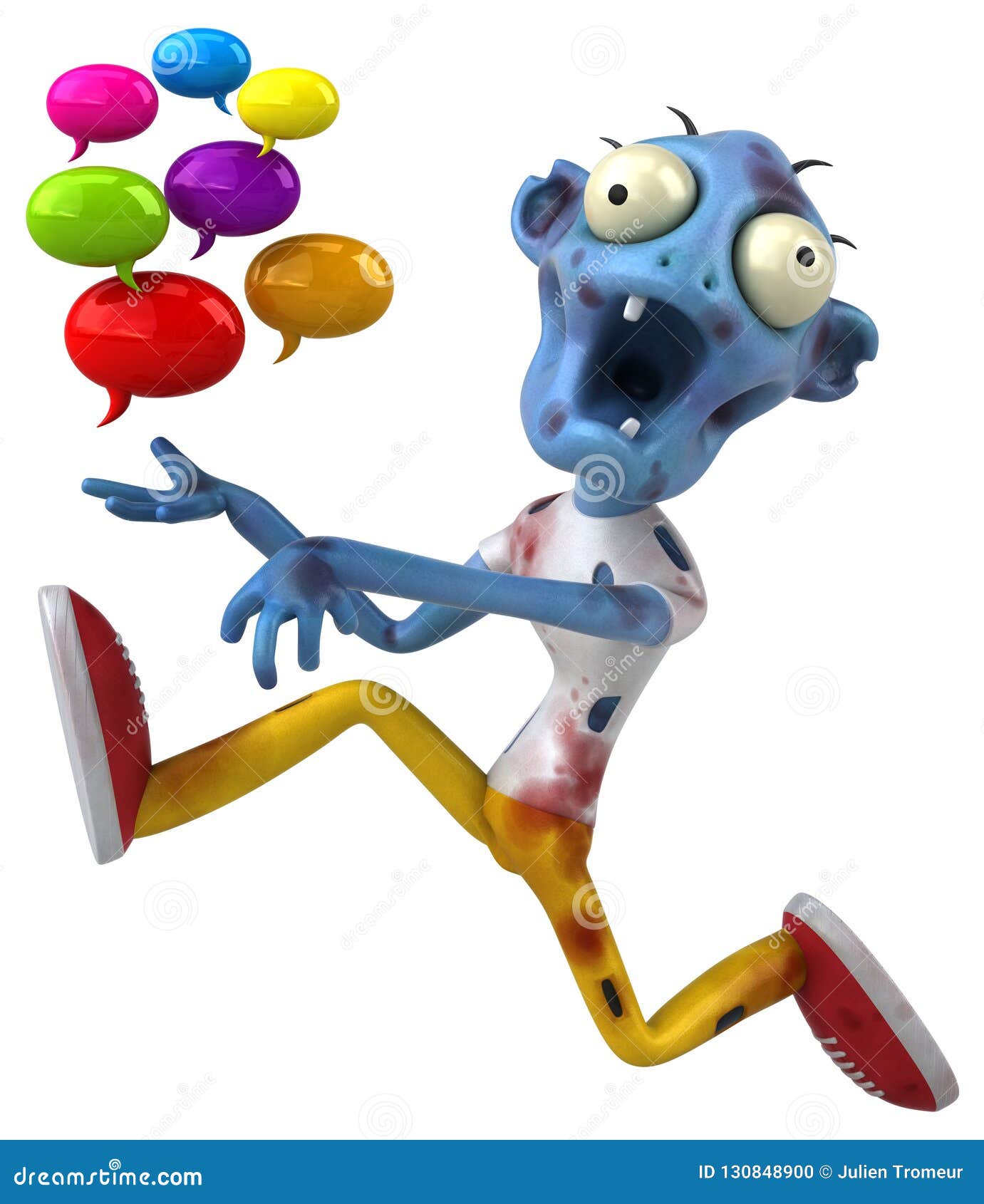 Fun Zombie - 3D Illustration Stock Illustration - Illustration of ...