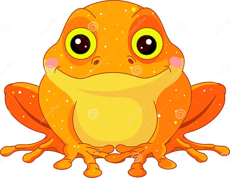 Fun zoo. Golden Toad stock vector. Illustration of drawing - 24562376