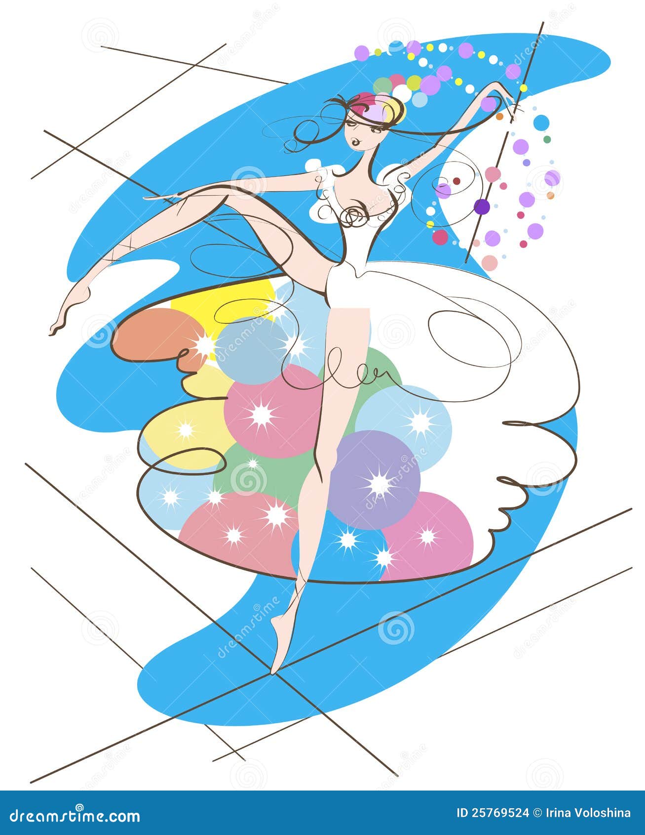 Funambulist stock illustration. Illustration of girl - 25769524