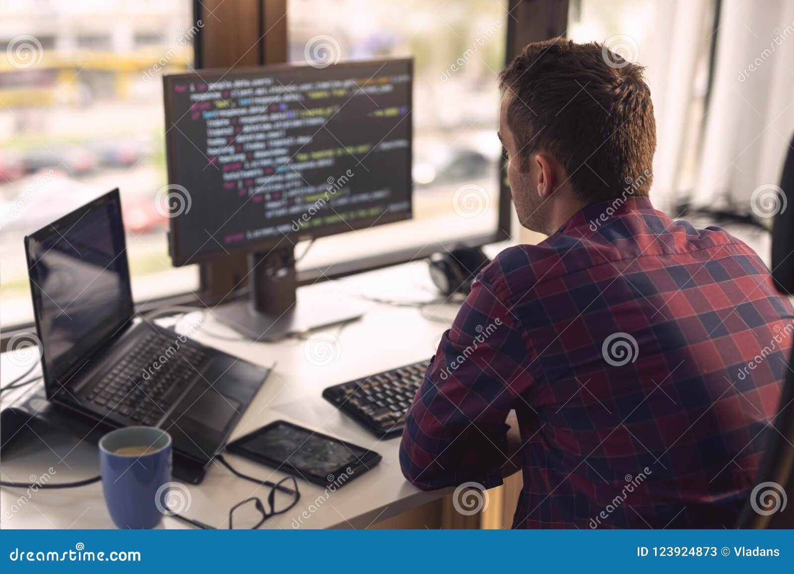 Funcionamento Do Programador De Software Imagem de Stock - Imagem de ...