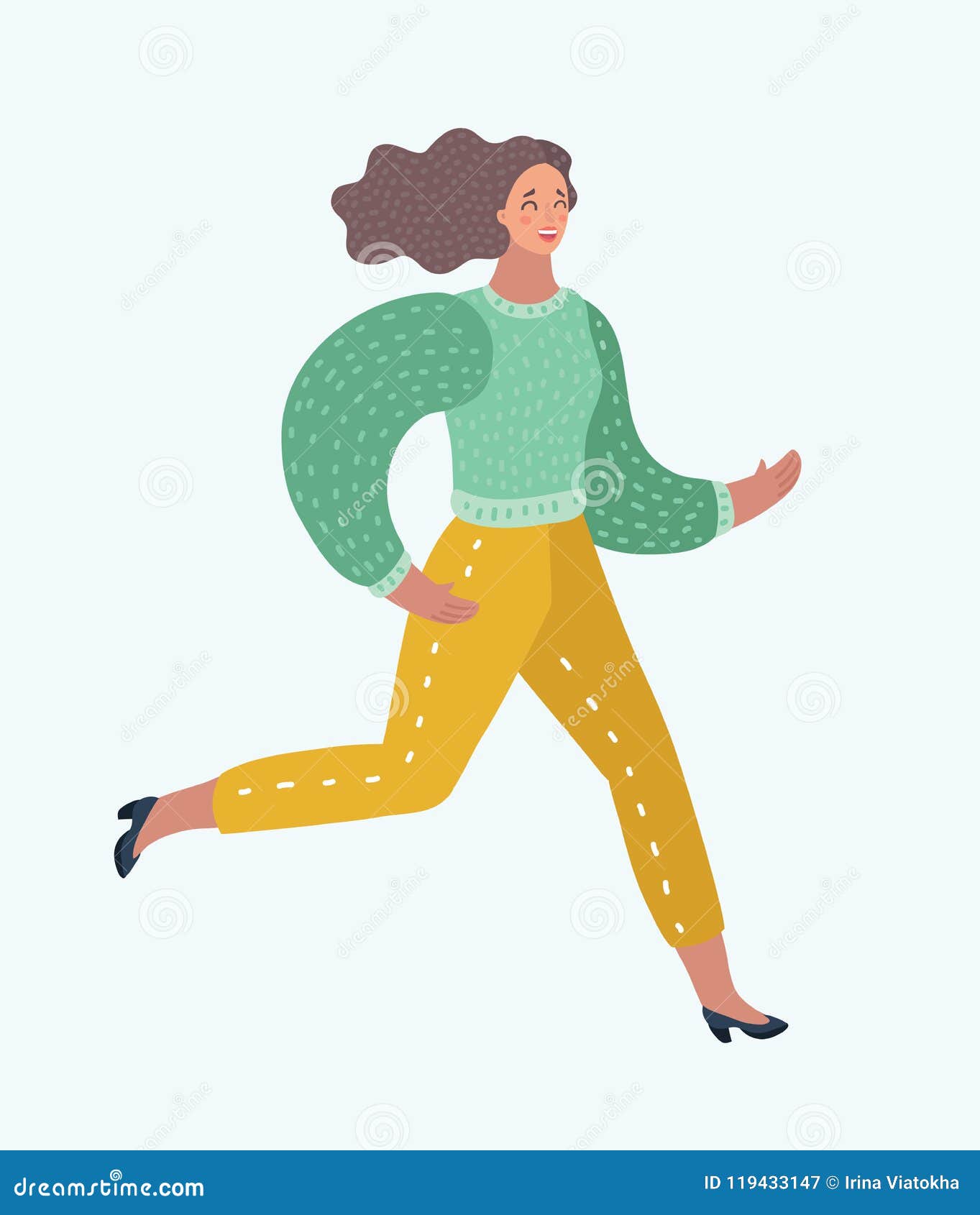 Funcionamiento Apresurado De Las Mujeres Ilustración del Vector ...