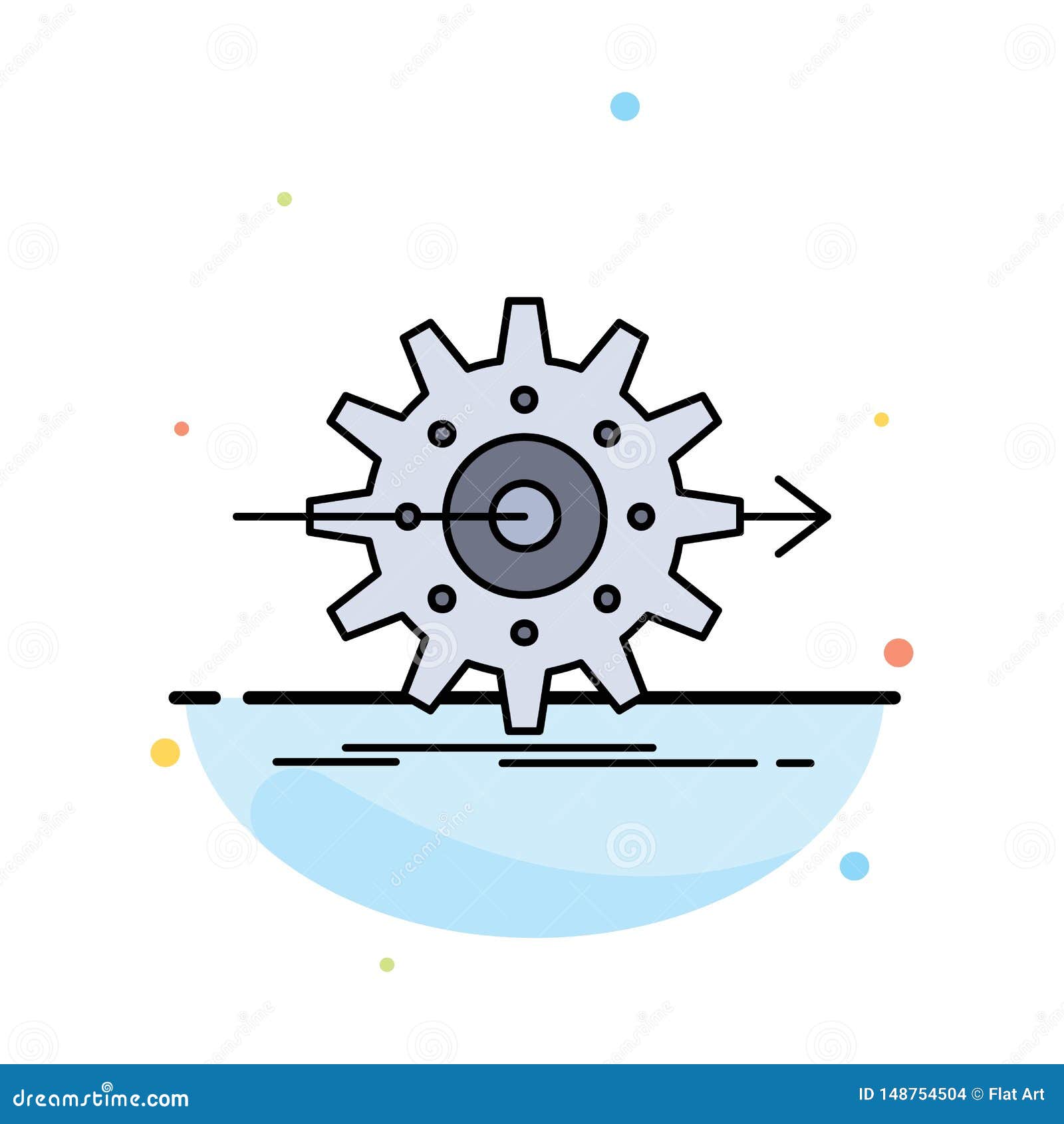 Funcionamiento, Progreso, Trabajo, Ajuste, Vector Plano Del Icono Del ...