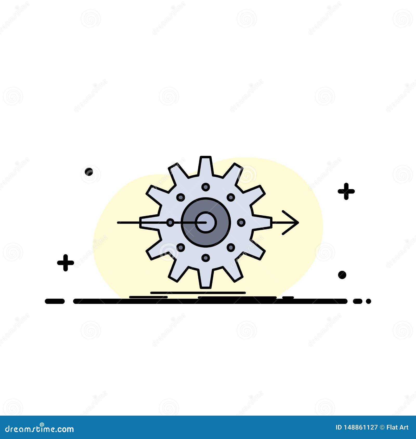 Funcionamiento, Progreso, Trabajo, Ajuste, Vector Plano Del Icono Del ...
