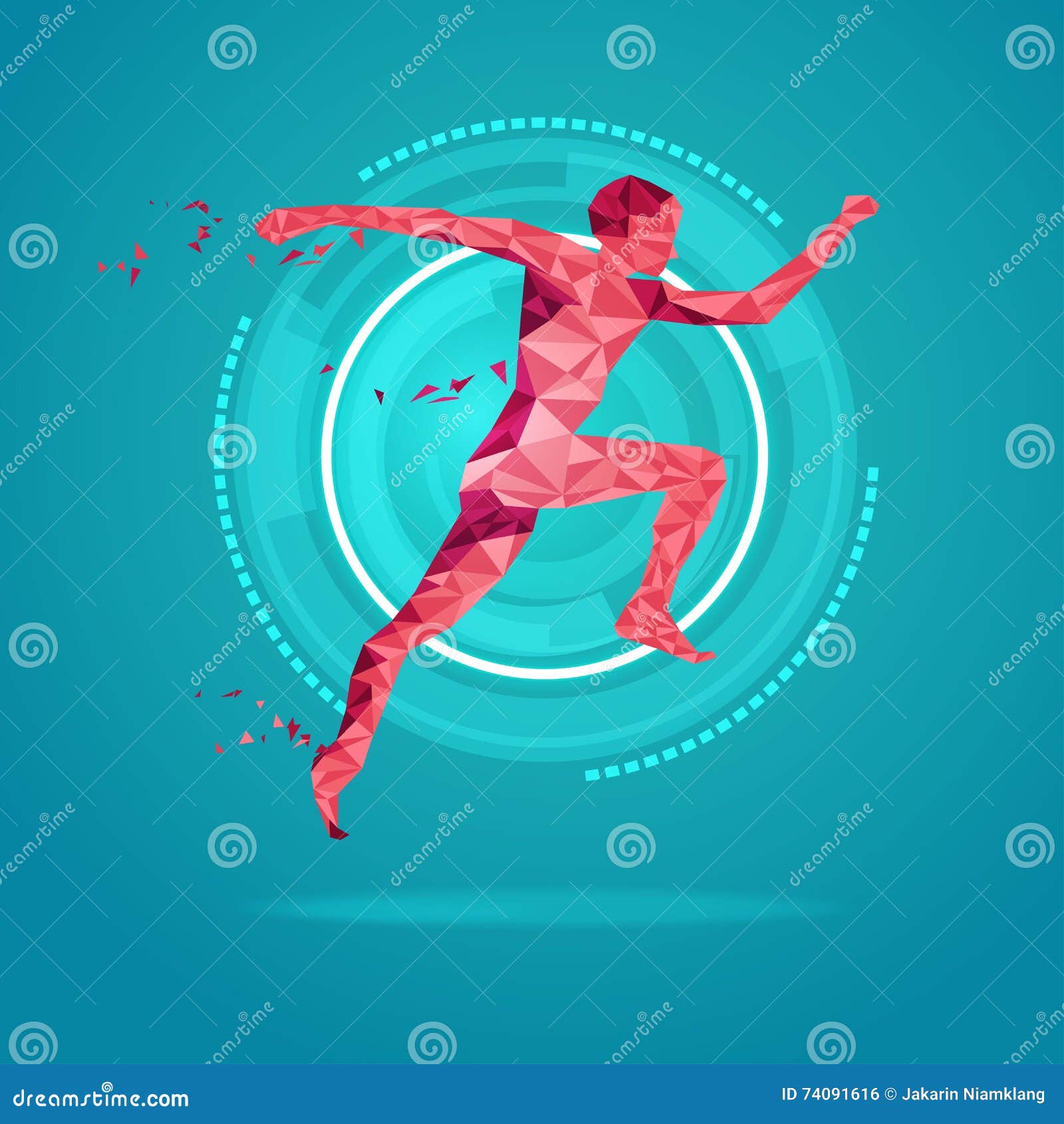 Funcionar ilustração do vetor. Ilustração de atlético - 74091616