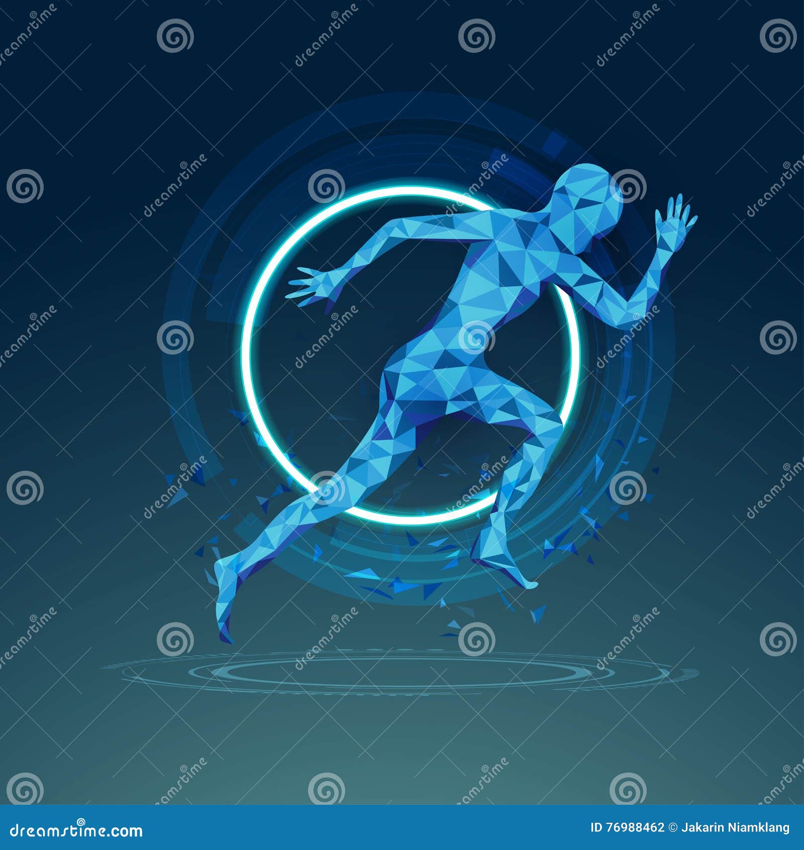 Funcionar ilustração do vetor. Ilustração de humano, atlético - 76988462