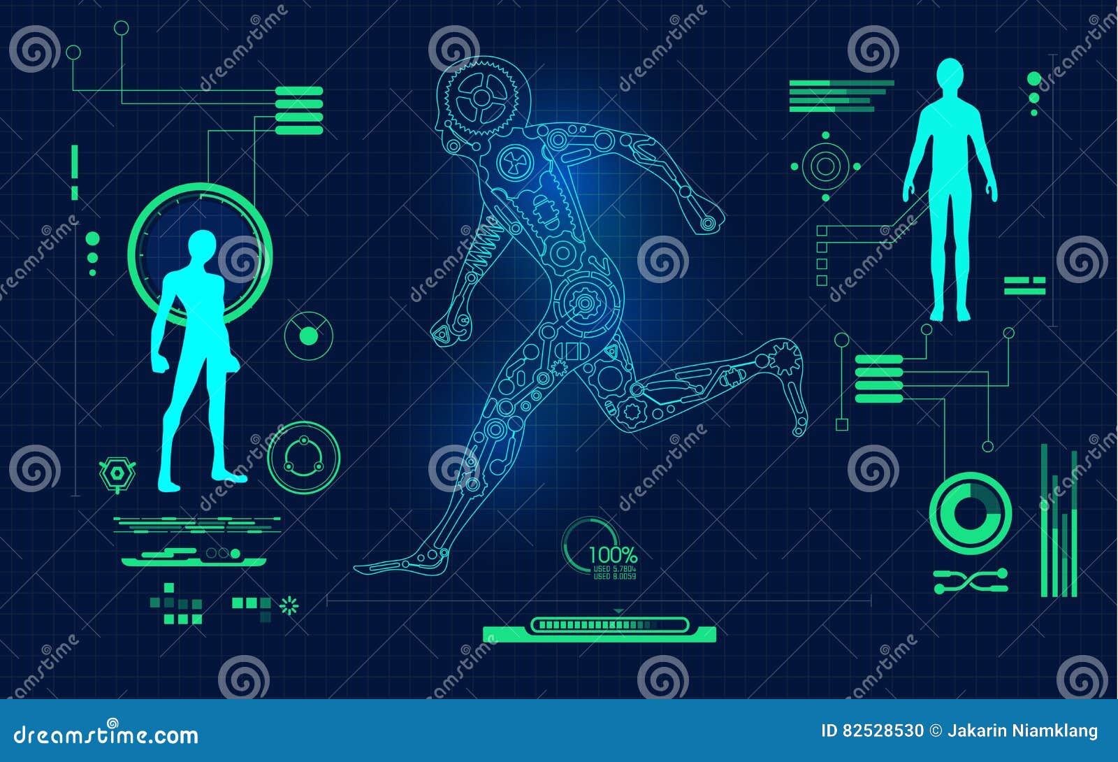 Funcionar ilustração do vetor. Ilustração de computador - 82528530