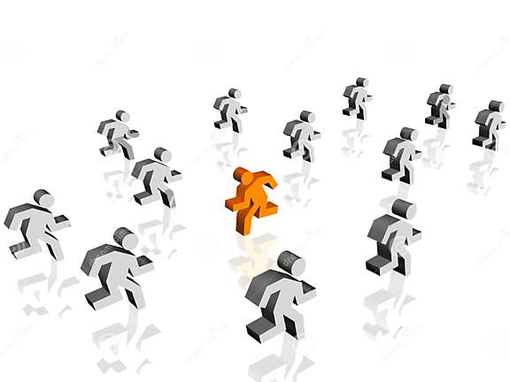 Funcione no sentido oposto ilustração stock. Ilustração de conflito ...