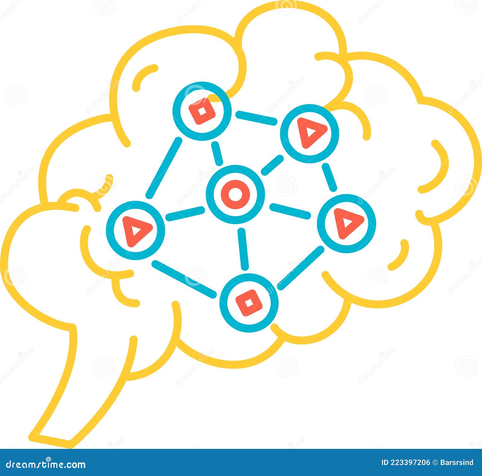 Function Analysis and Logic of Brain Icon Vector Stock Vector ...