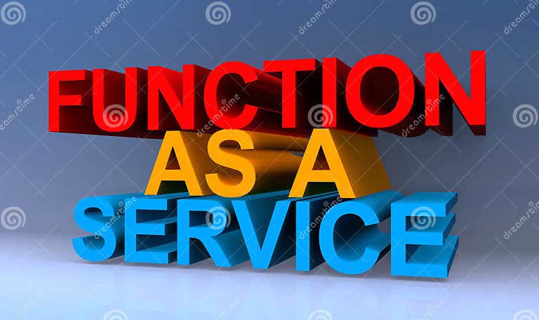 Function As a Service on Blue Stock Illustration - Illustration of ...
