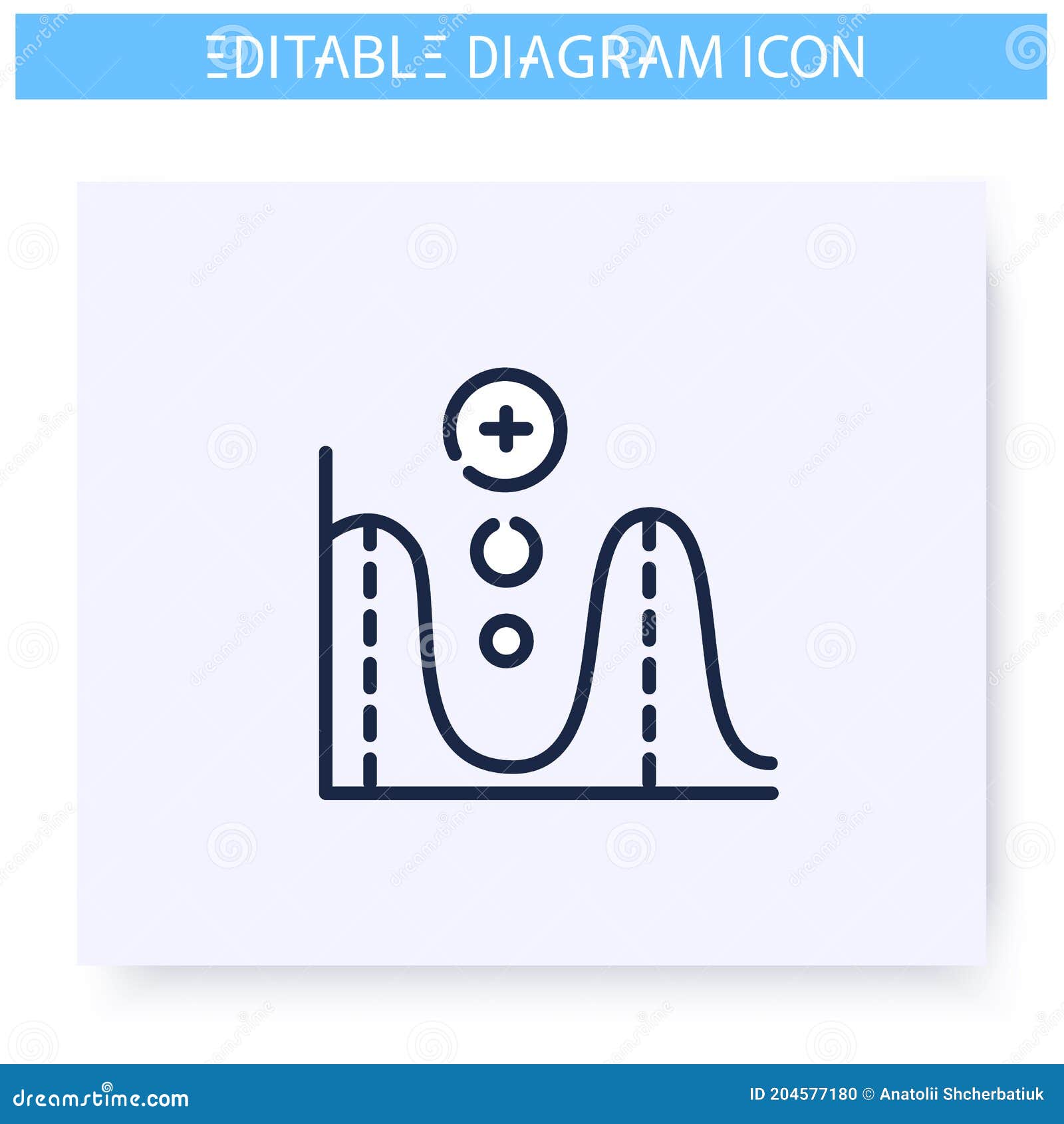 Function Graph Line Icon. Editable Illustration Stock Vector ...