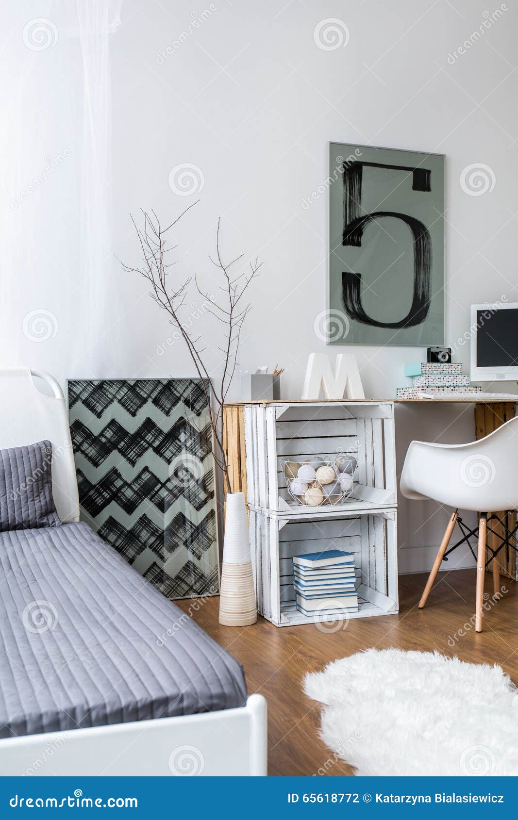 Functional Apartment in Modern Design Stock Photo - Image of hipster ...