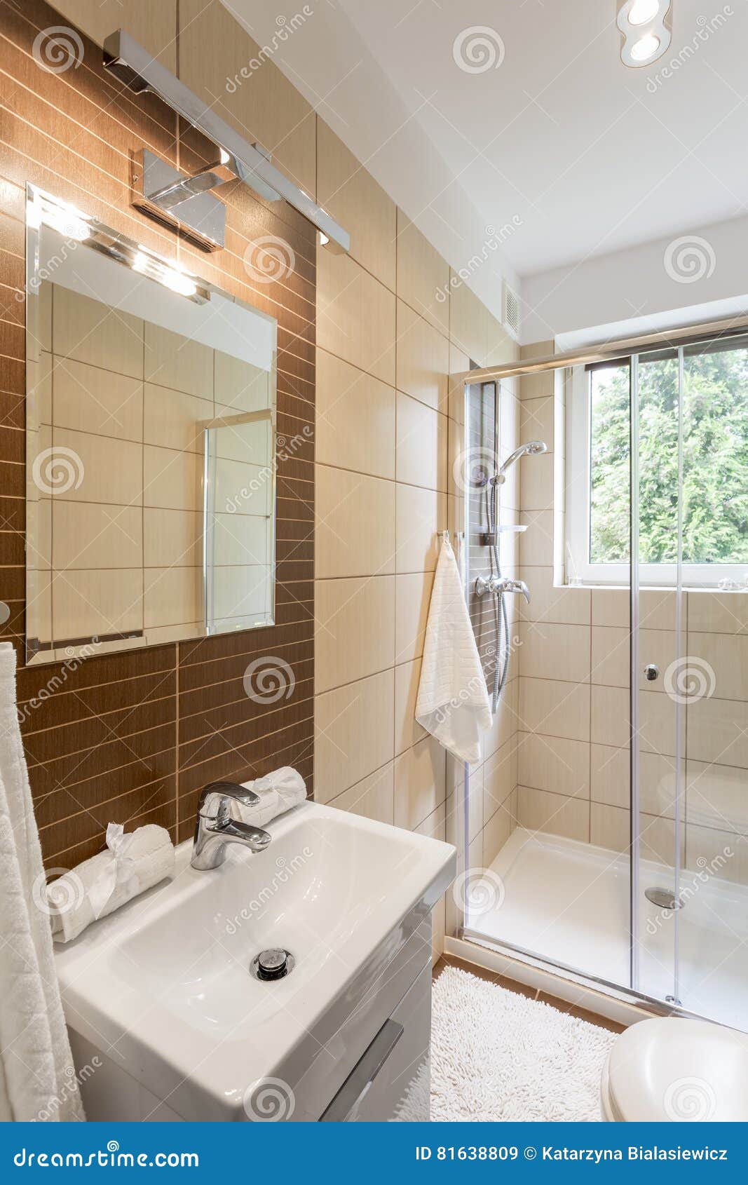 Functional bathroom design stock image. Image of comfortable - 81638809