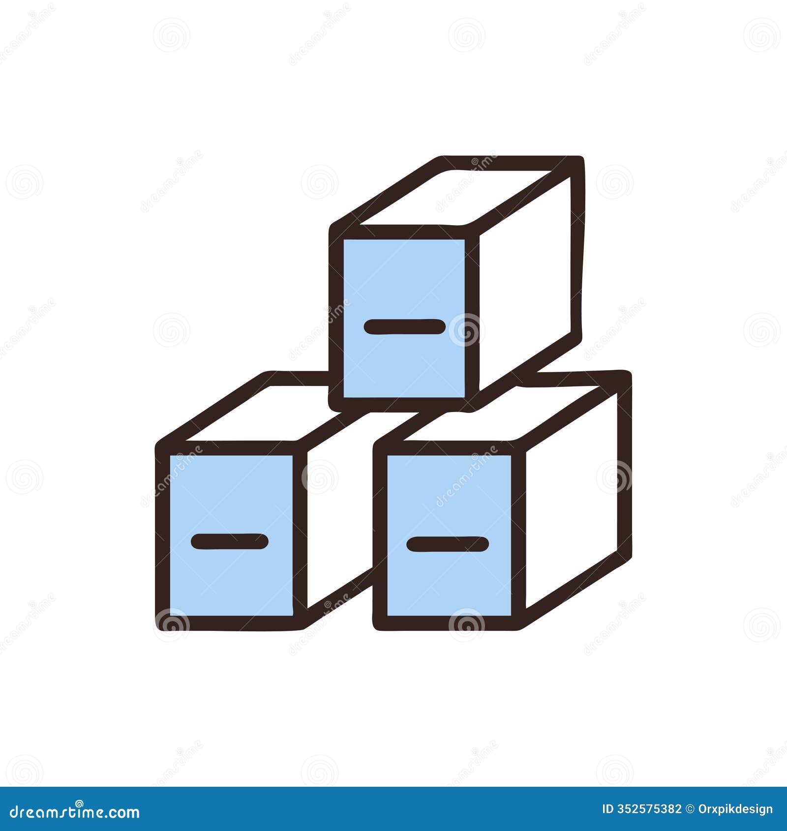 Red Cube Storage Vector Illustration | CartoonDealer.com #37706896