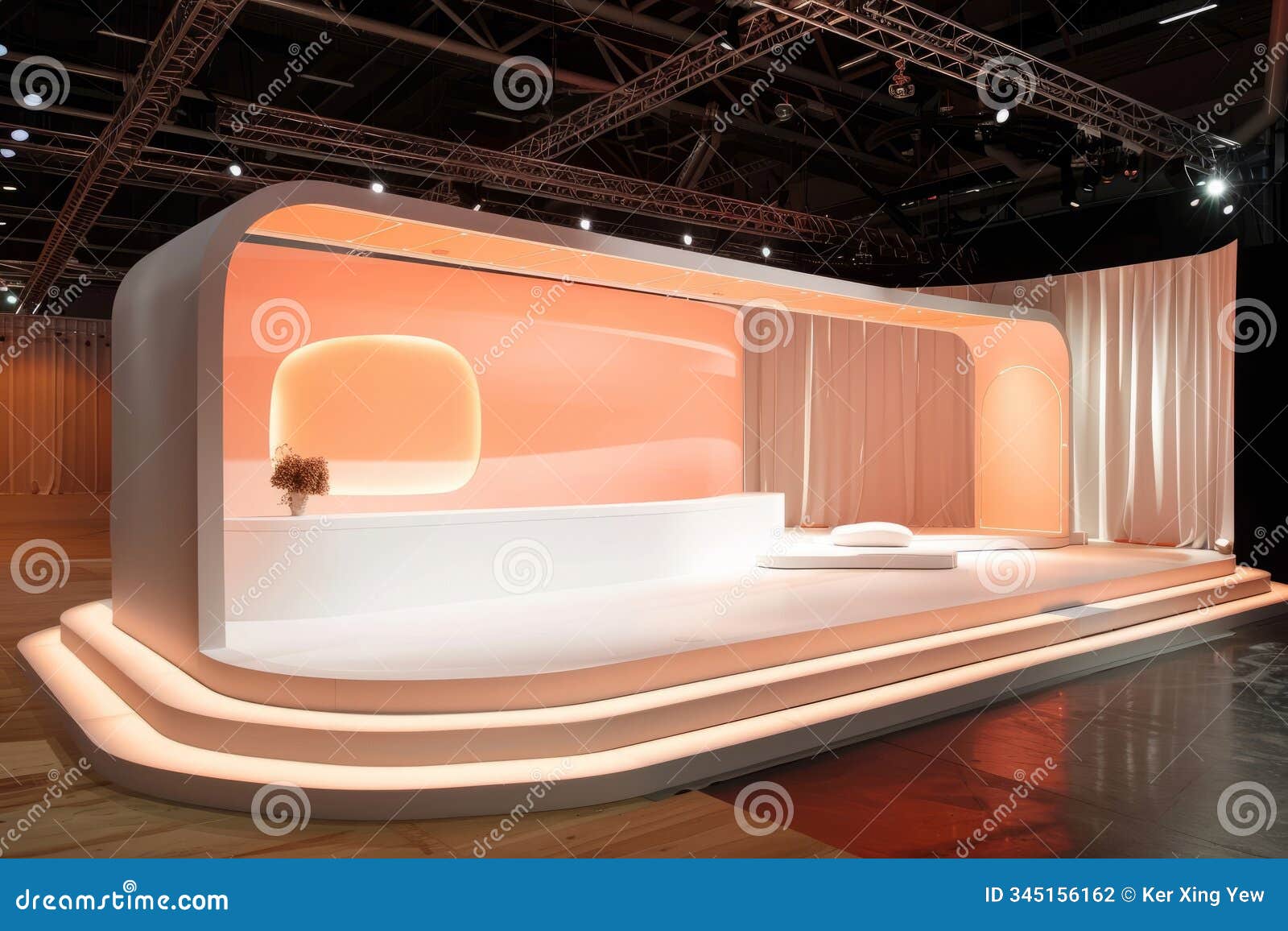 Functional Display Stage Design with a Simple Backdrop Stock ...