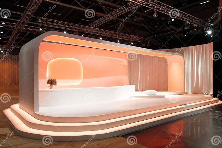 Functional Display Stage Design with a Simple Backdrop Stock ...