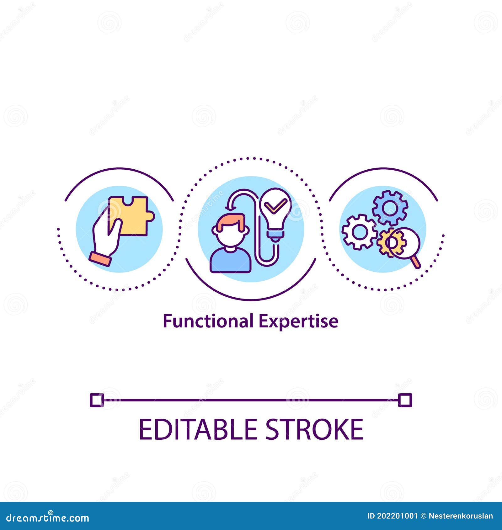 Functional Expertise Concept Icon Stock Vector - Illustration of ...