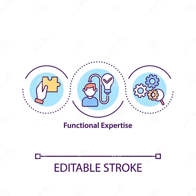Functional Expertise Concept Icon Stock Vector - Illustration of ...