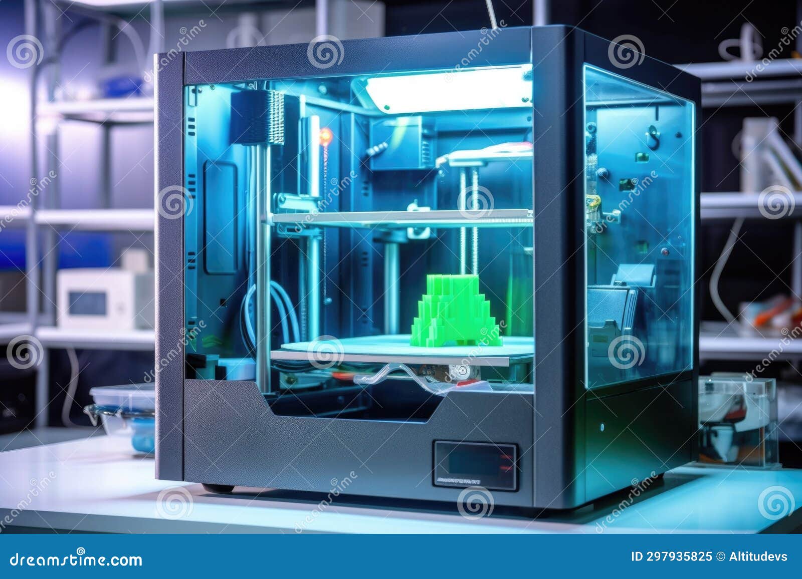 Functional Fdm 3d Printer Mid-printing Stock Image - Image of ...
