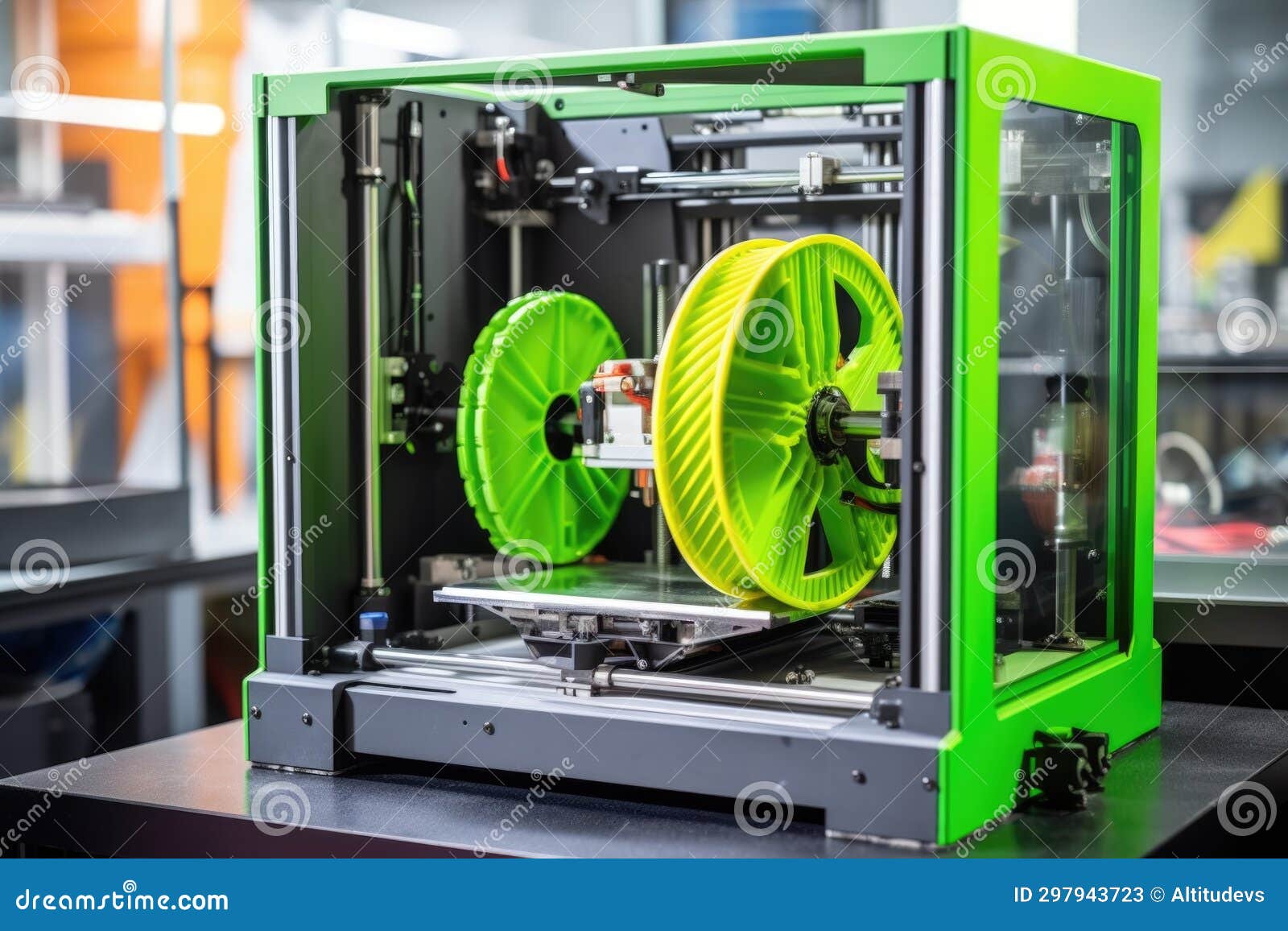 Functional Fdm 3d Printer Mid-printing Stock Image - Image of printing ...