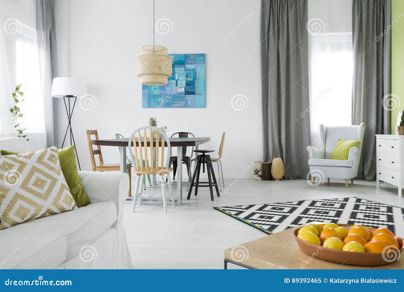 Functional House with Dining Table Stock Image - Image of copy, dining ...