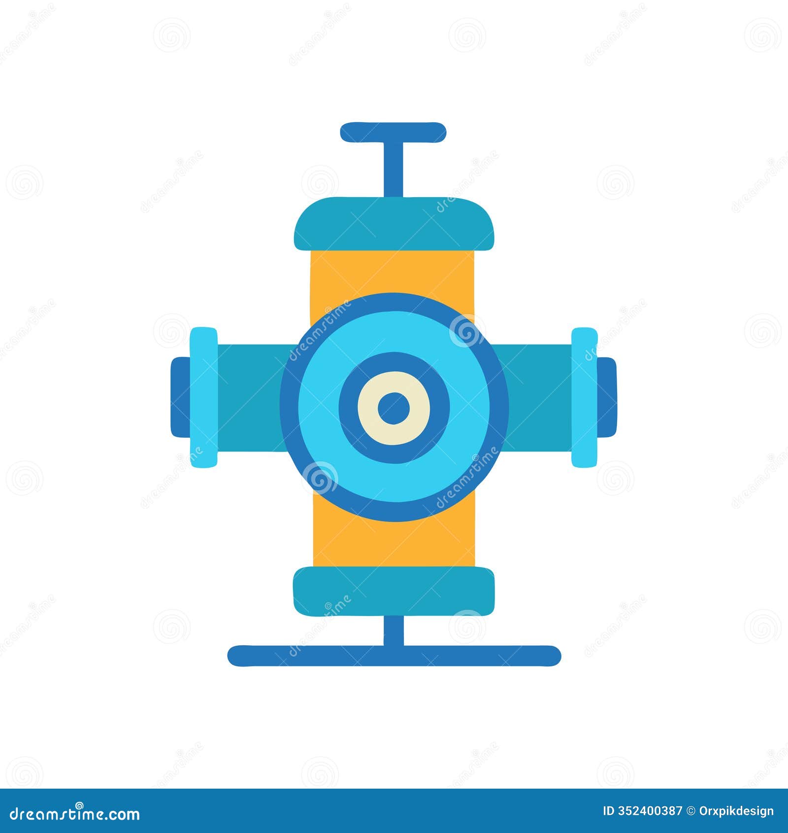 Functional Hydrant Valve Design for Access Stock Illustration ...