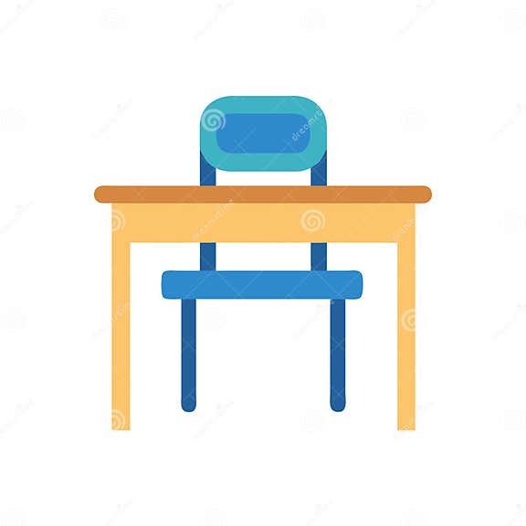 Functional Classroom Table Design Icon Stock Vector - Illustration of ...