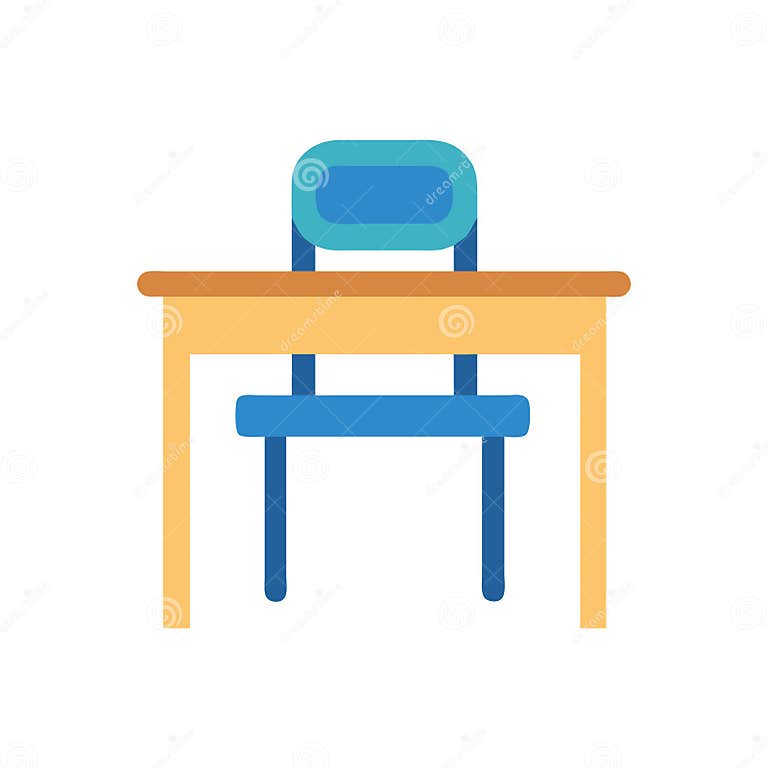 Functional Classroom Table Design Icon Stock Vector - Illustration of ...