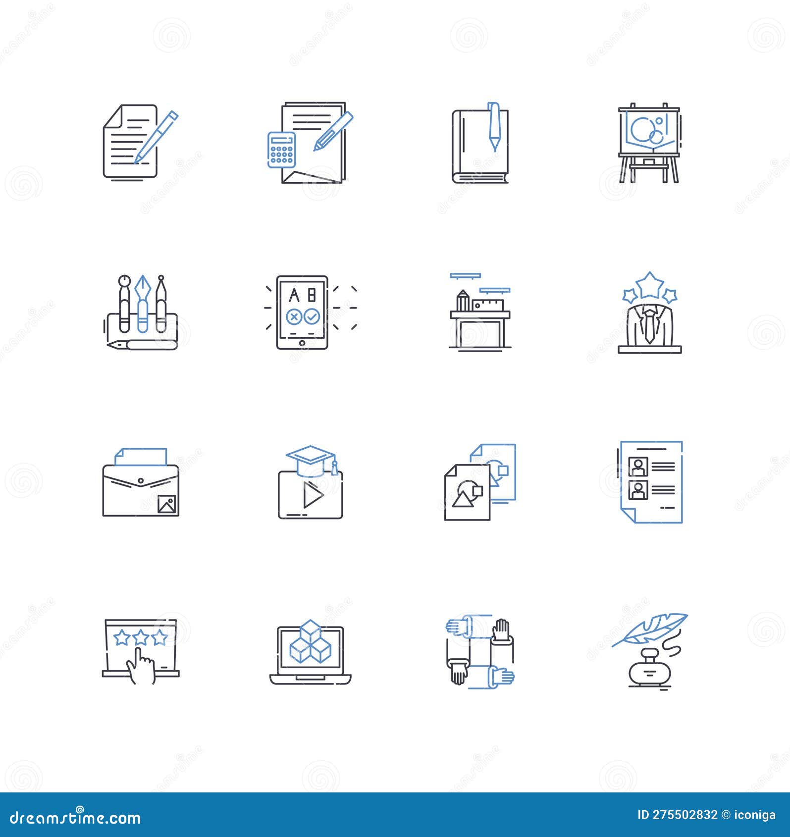 Functional Ideology Line Icons Collection. Efficiency, Rationality ...