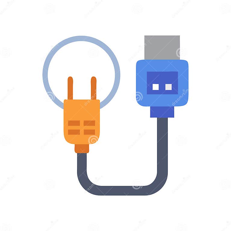 Functional Internet Cable Icon for Technologies Stock Illustration ...