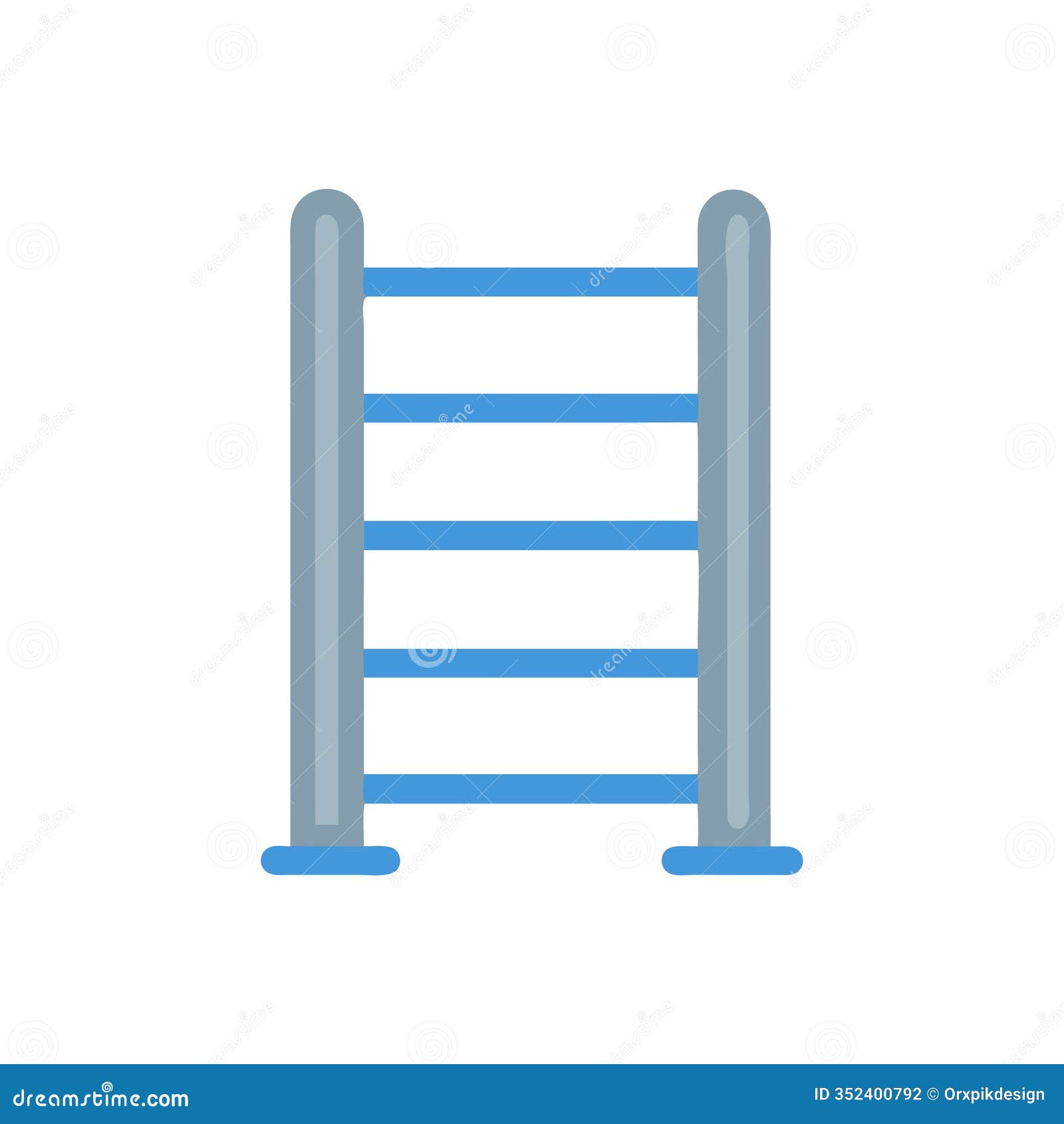 Functional Ladder Plank for Safety Stock Illustration - Illustration of ...