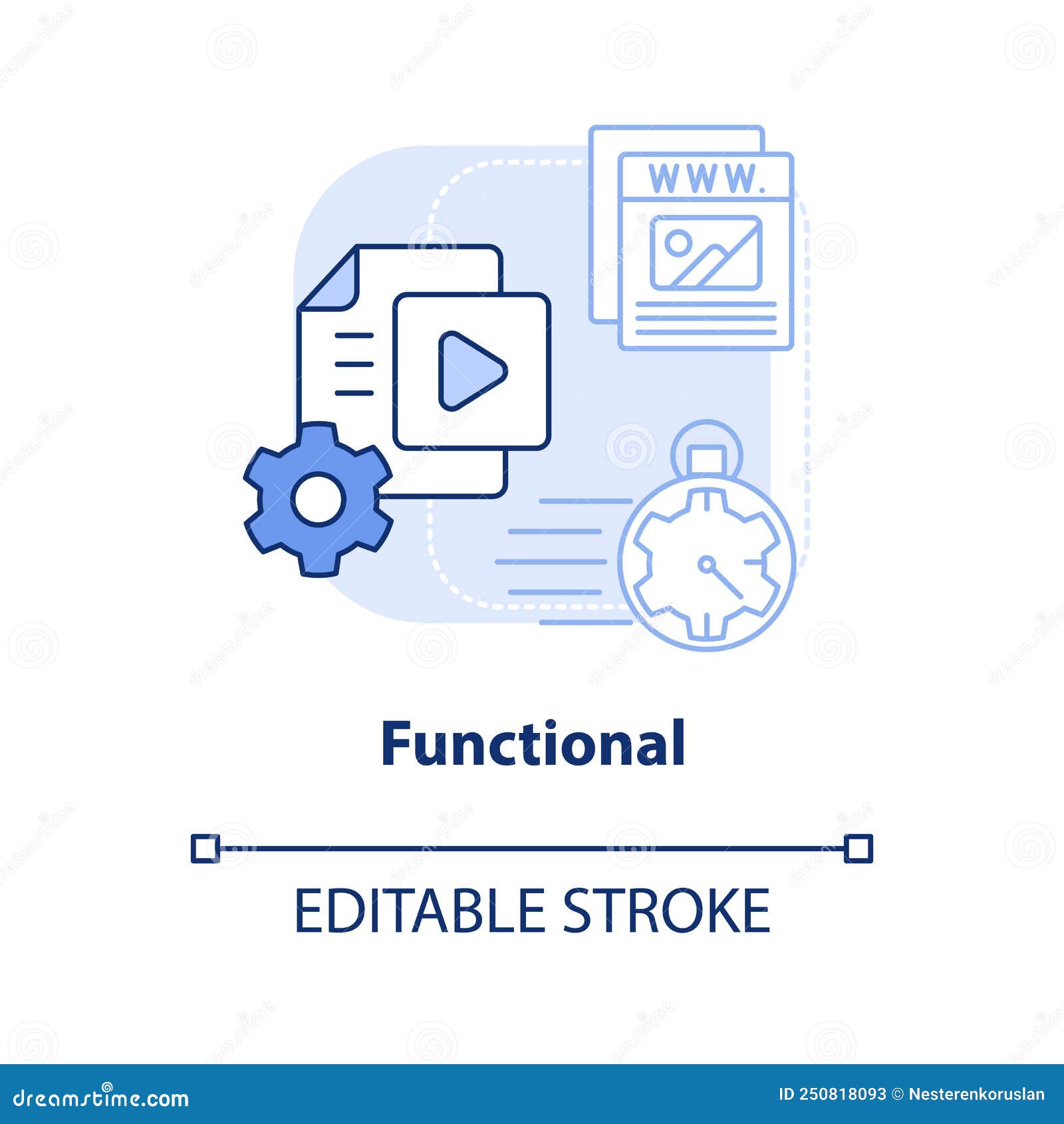 Functional Light Blue Concept Icon Stock Vector - Illustration of ...