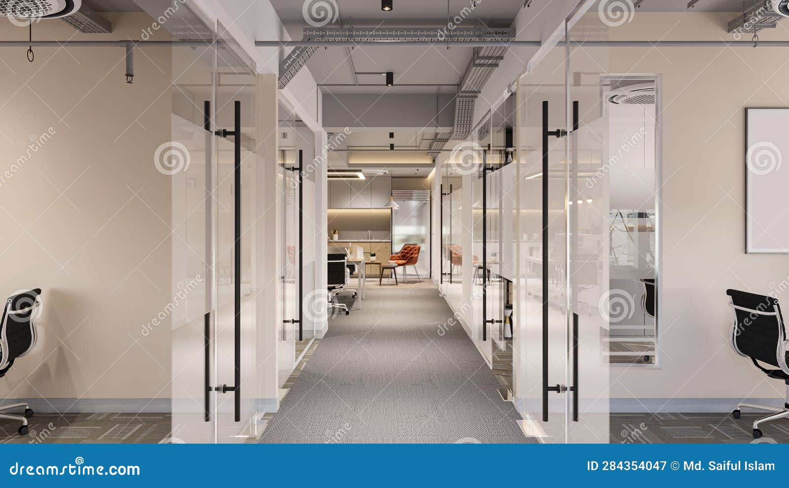 Functional Office Desks Streamlining Work Processes Stock Image - Image ...