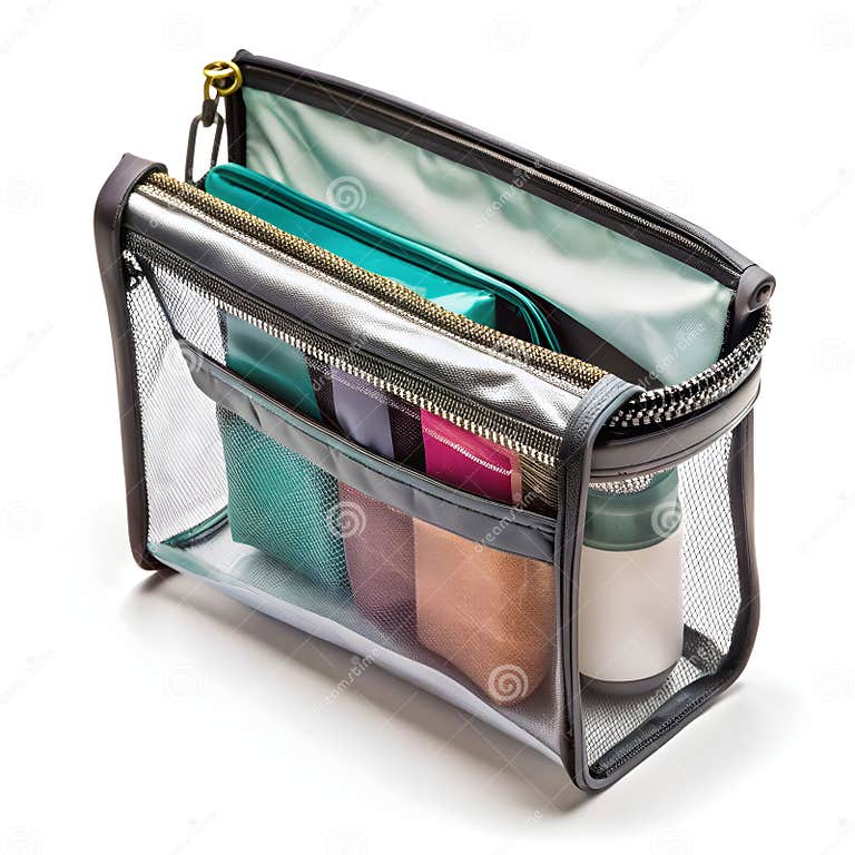 A Functional Pouch Featuring Transparent Panels that Showcase Stock ...