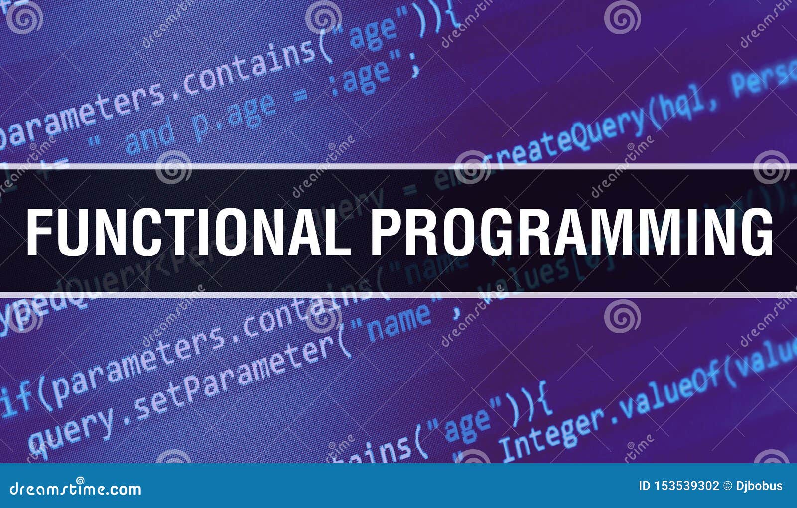 Functional Programming with Binary Code Digital Technology Background. Abstract Background with ...