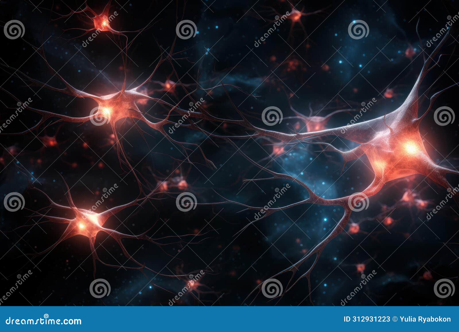 Functional Single Neuron Synapses. Generate Ai Stock Image - Image of ...