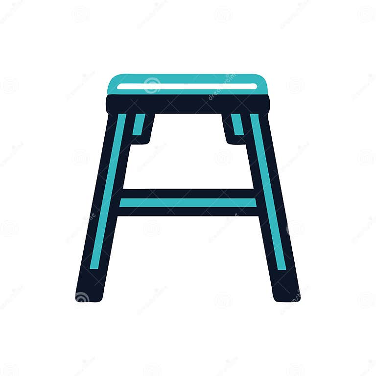 Functional Step Stool for Easy Access Stock Illustration - Illustration of functional, stool ...