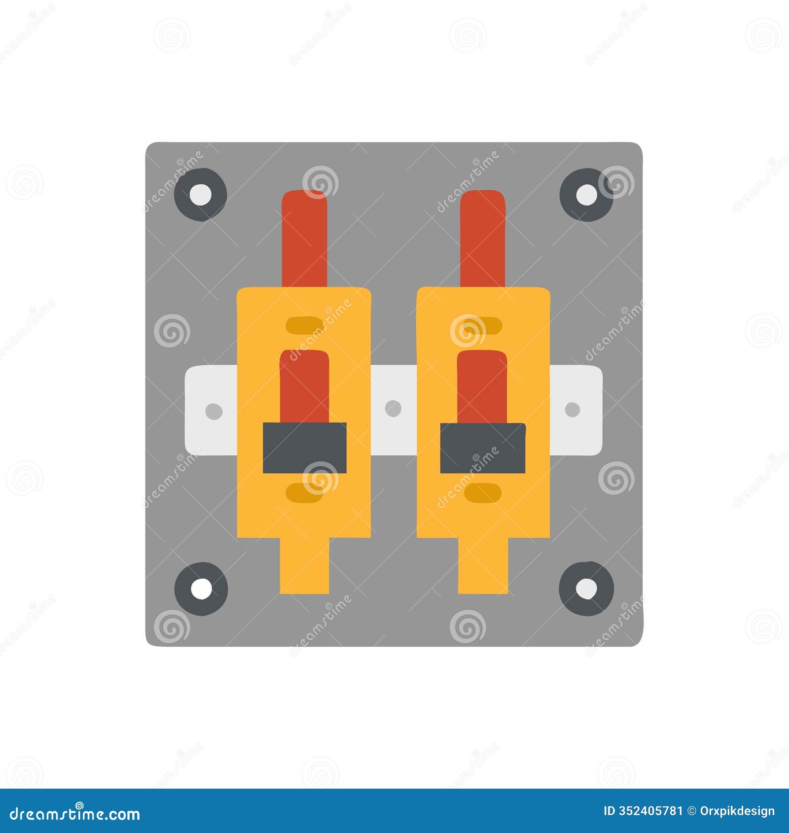 Functional Switchgear Icon for Electrical Engineering Stock ...