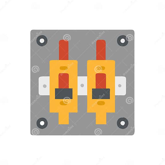 Functional Switchgear Icon for Electrical Engineering Stock ...