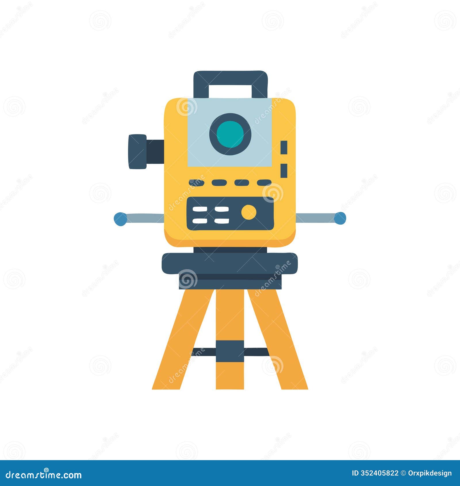 Functional Theodolite Machine Design for Surveying Stock Illustration ...