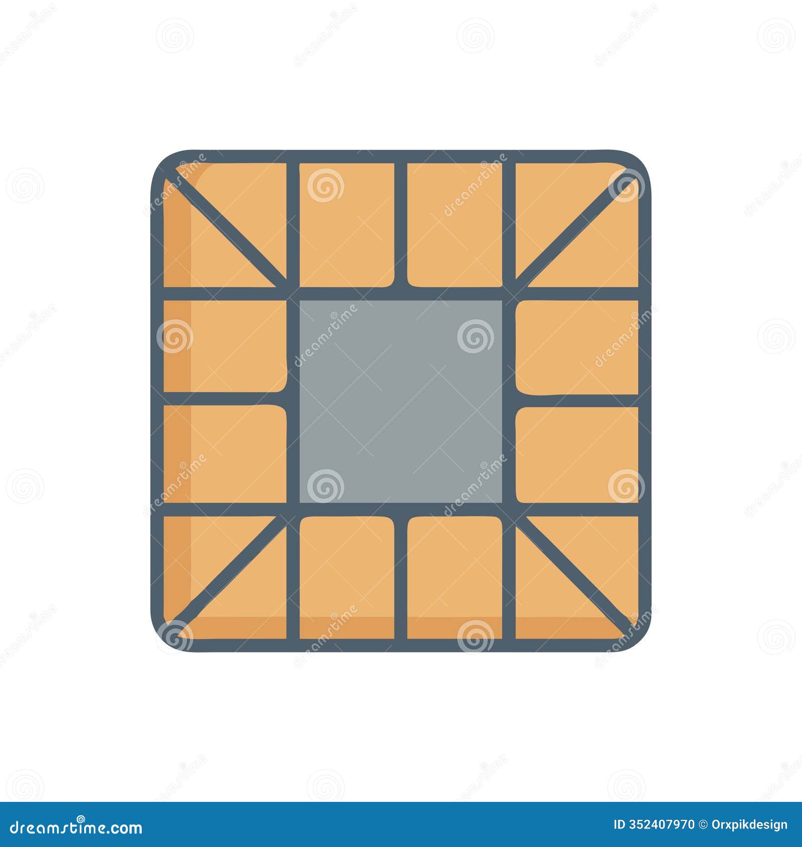 Functional Walkway Tile Icon for Pathways Stock Vector - Illustration ...