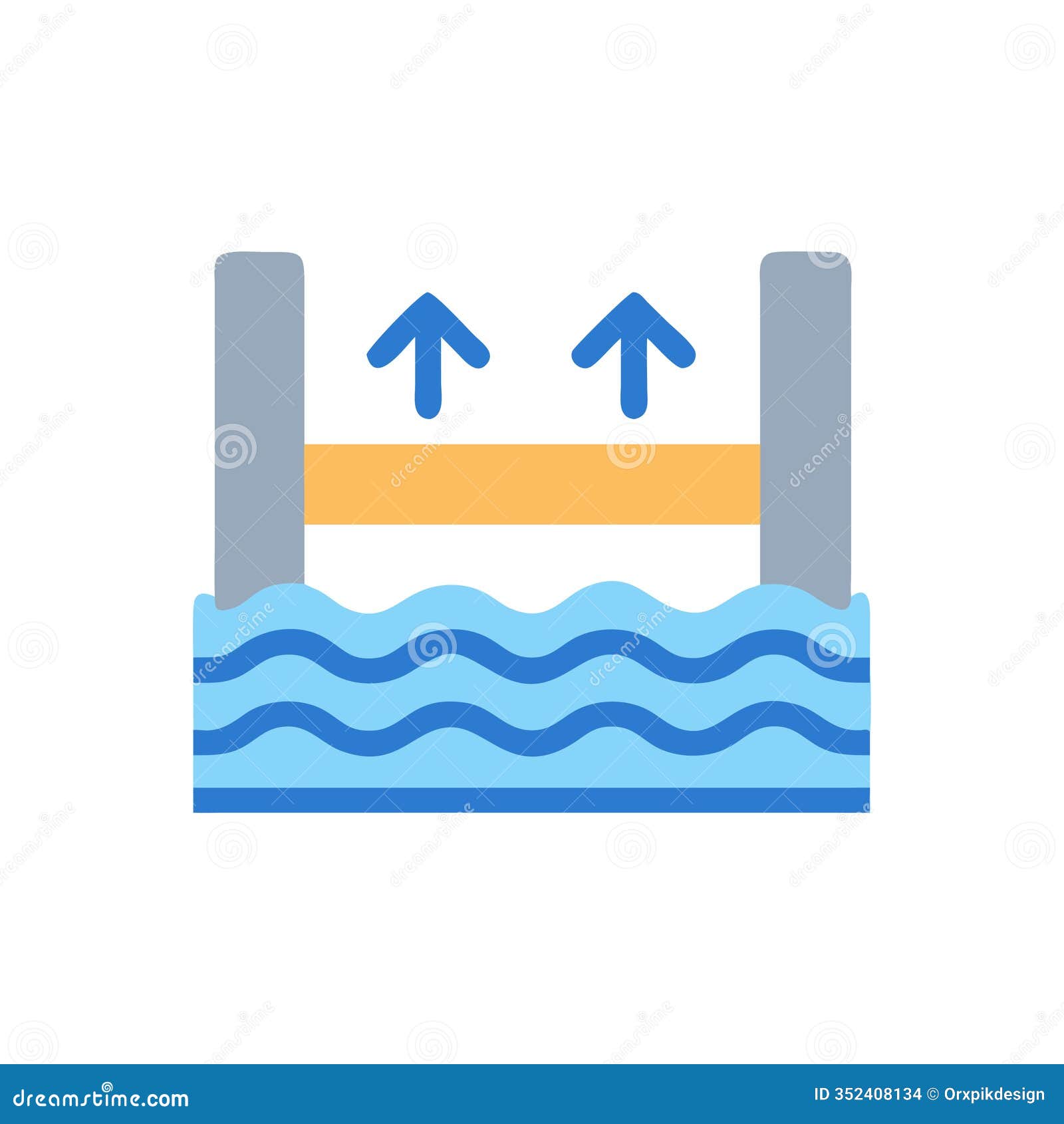 Functional Water Barrier Icon for Protection Stock Illustration ...