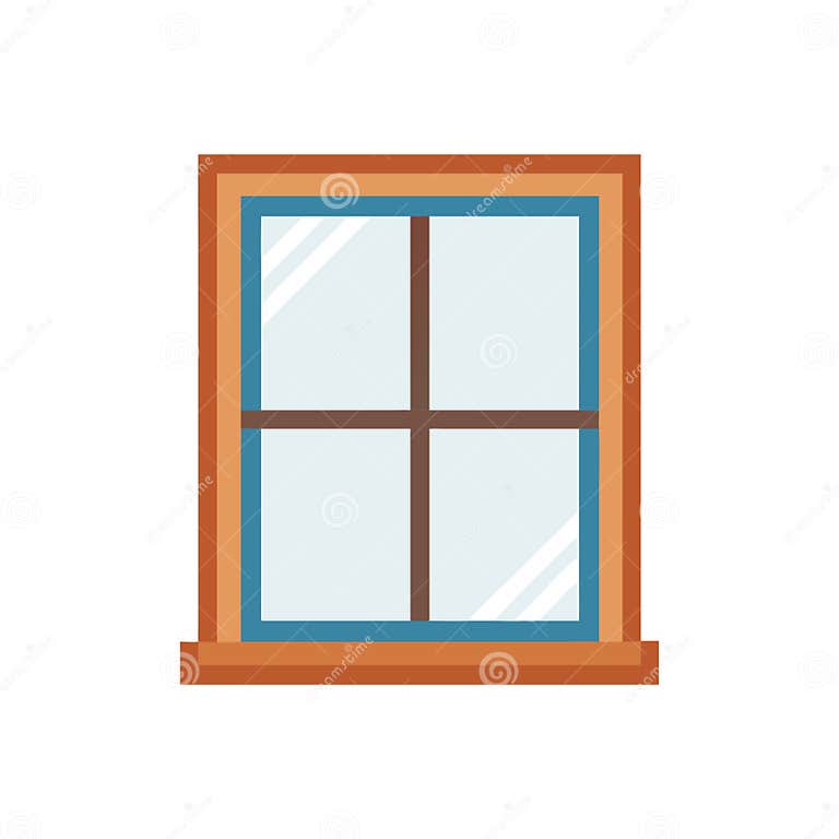 Functional Window Frame Design for Modern Homes Stock Illustration ...