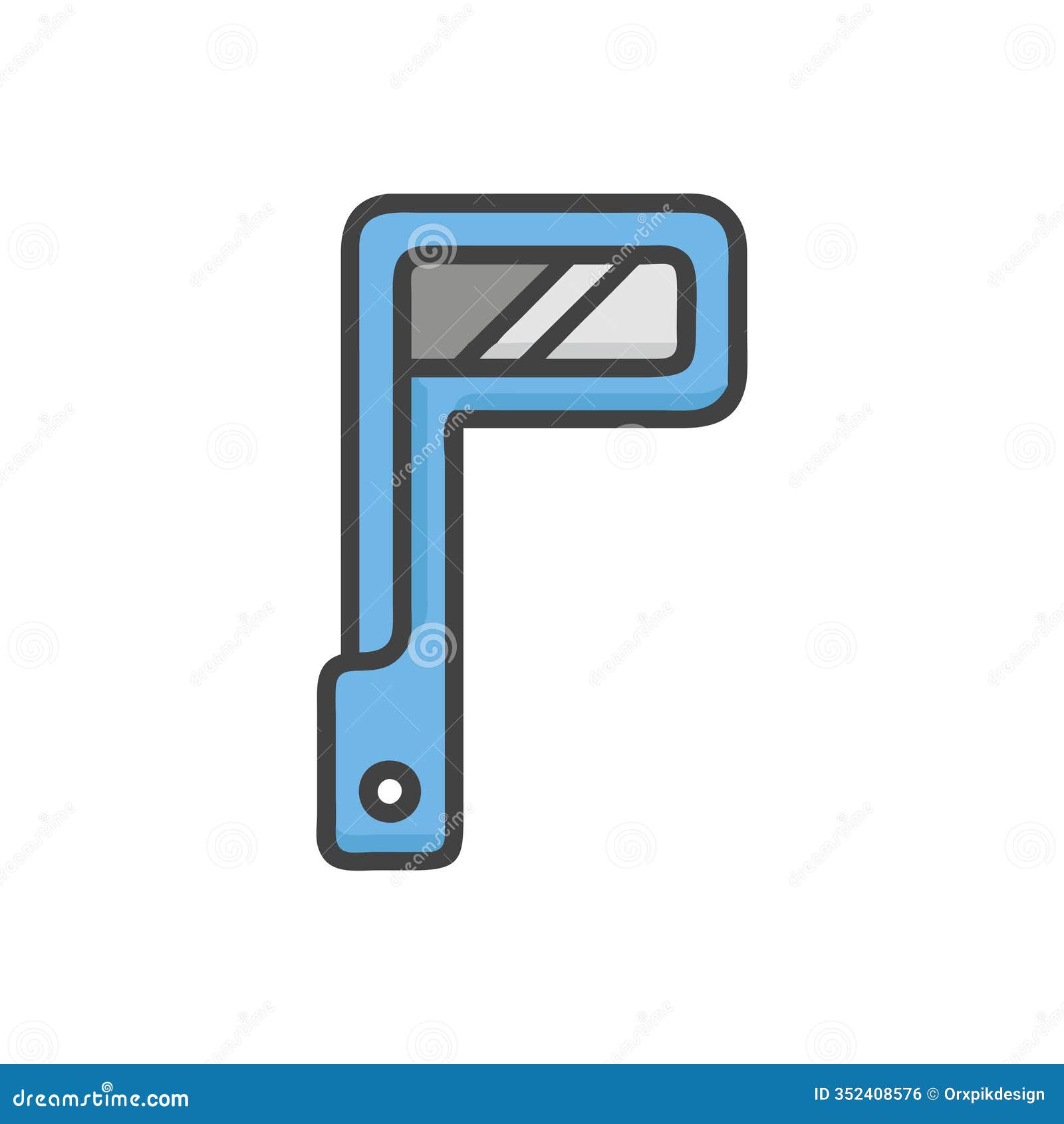 Functional Window Handle Icon for Secure Operation Stock Illustration ...