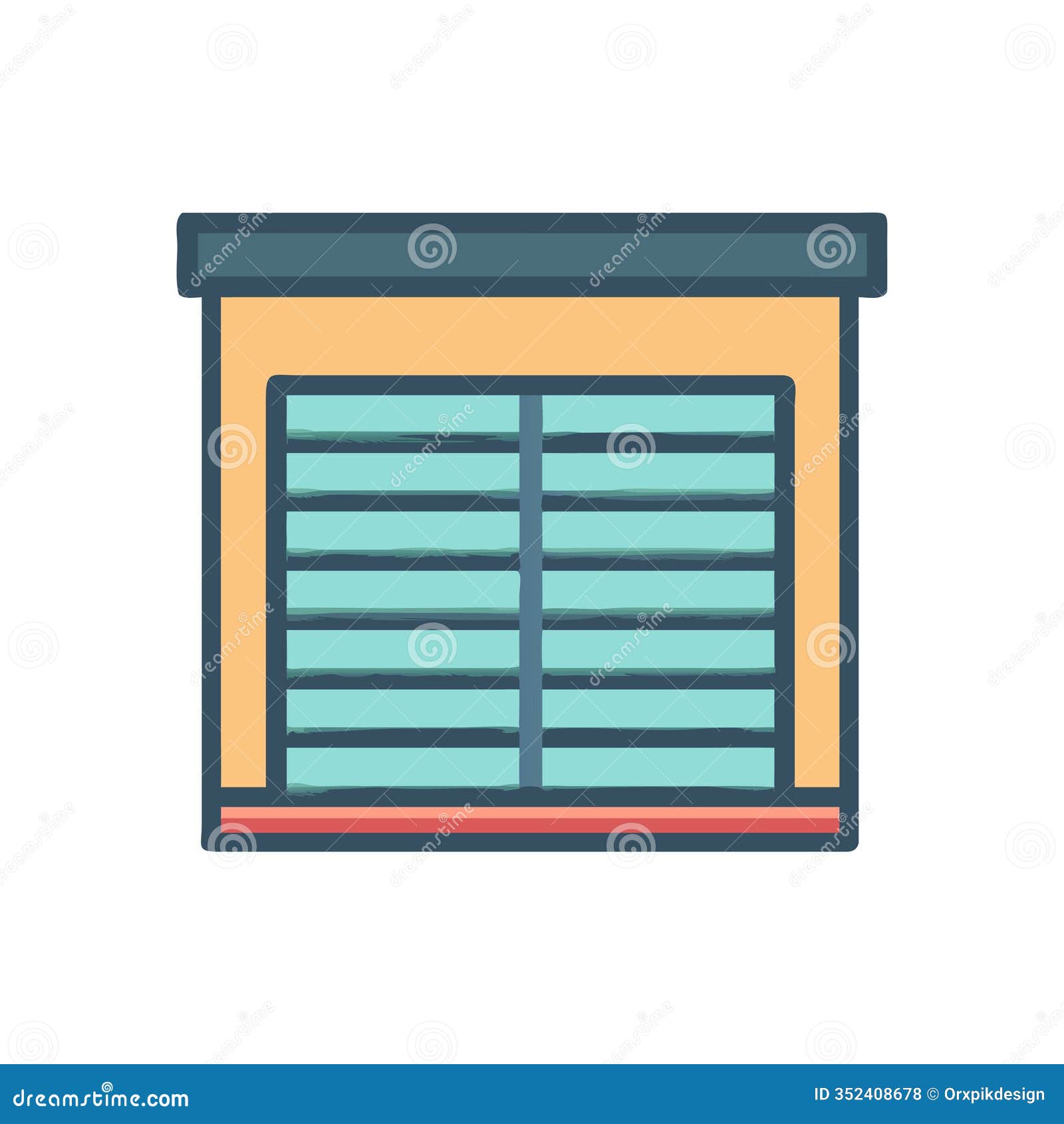 Functional Window Shutter Icon for Style Stock Illustration ...