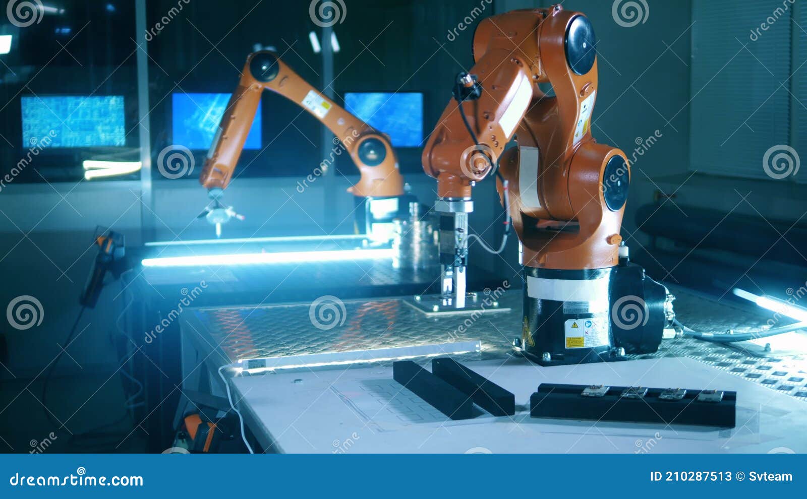 Functioning Robotic Arms in the Science Laboratory Stock Video - Video ...