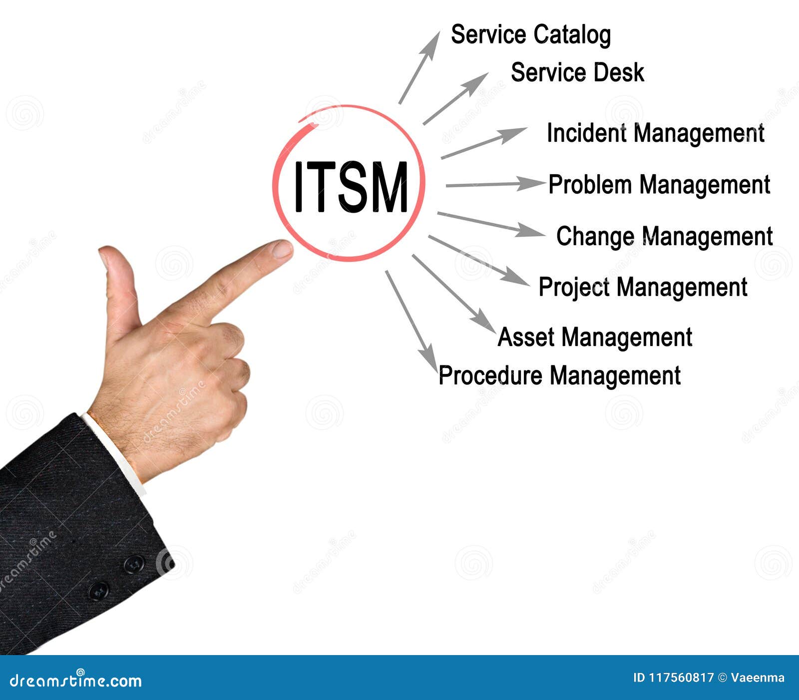 Functions of ITSM stock image. Image of asset, procedure - 117560817